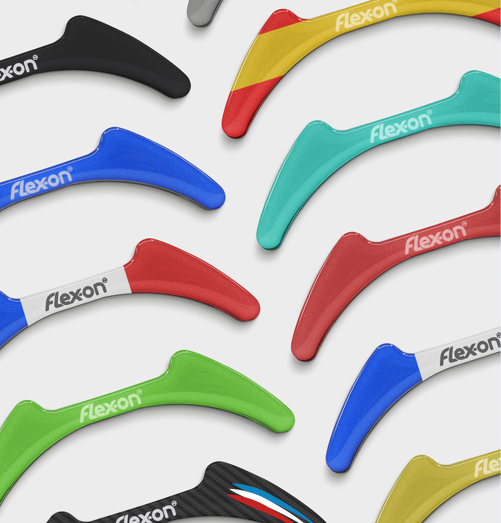 Paire de stickers aimantés Étriers Green Composite / Aluminium – Flex-on